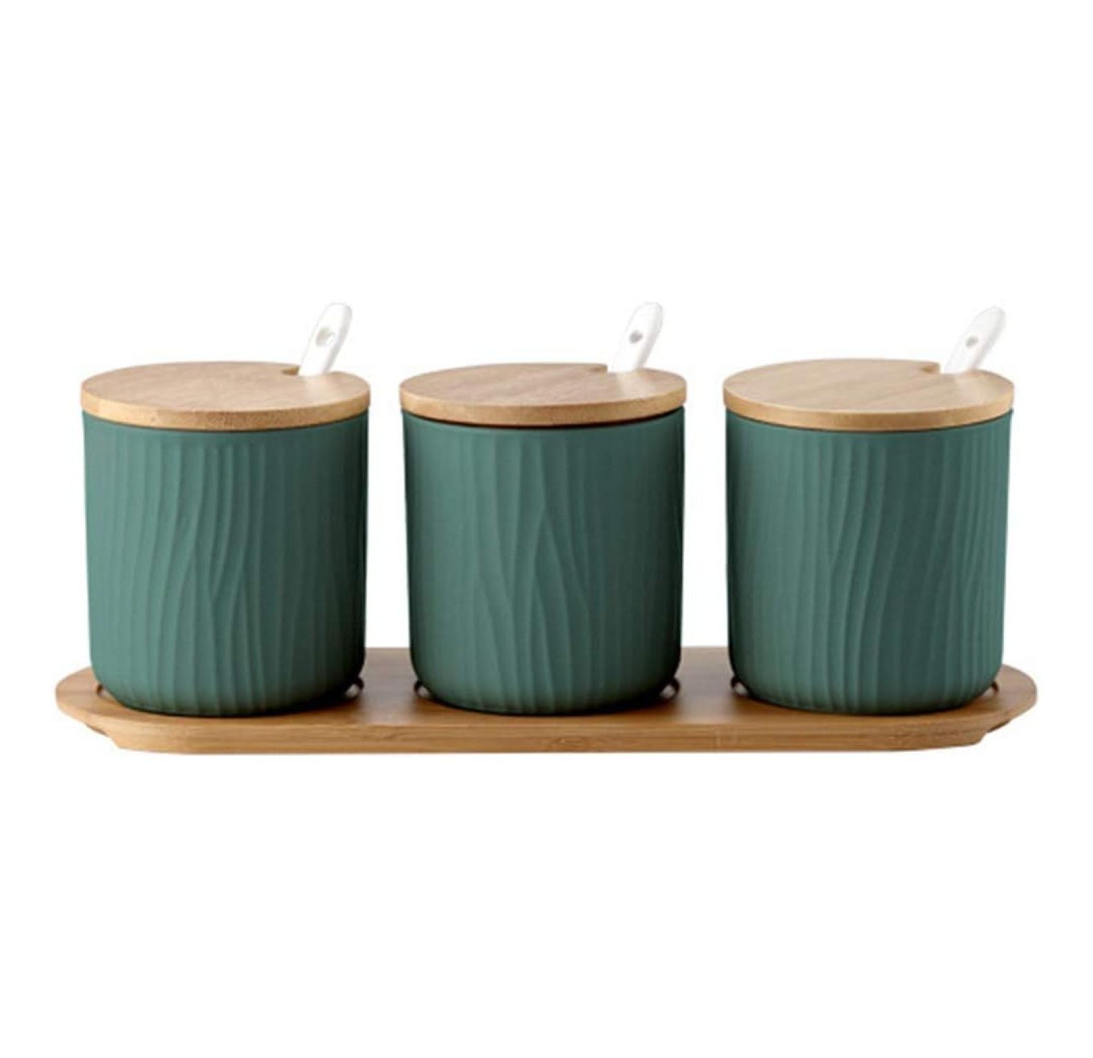 Ceramic Spice Jars Spice Storage Containers with Lids and Spoon Spice ...