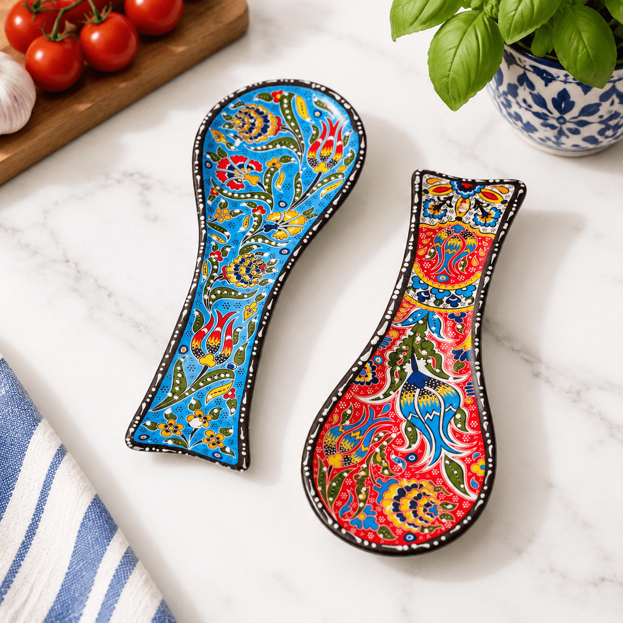 Ceramic Spoon Rest For Stove Top & Kitchen Counter 9