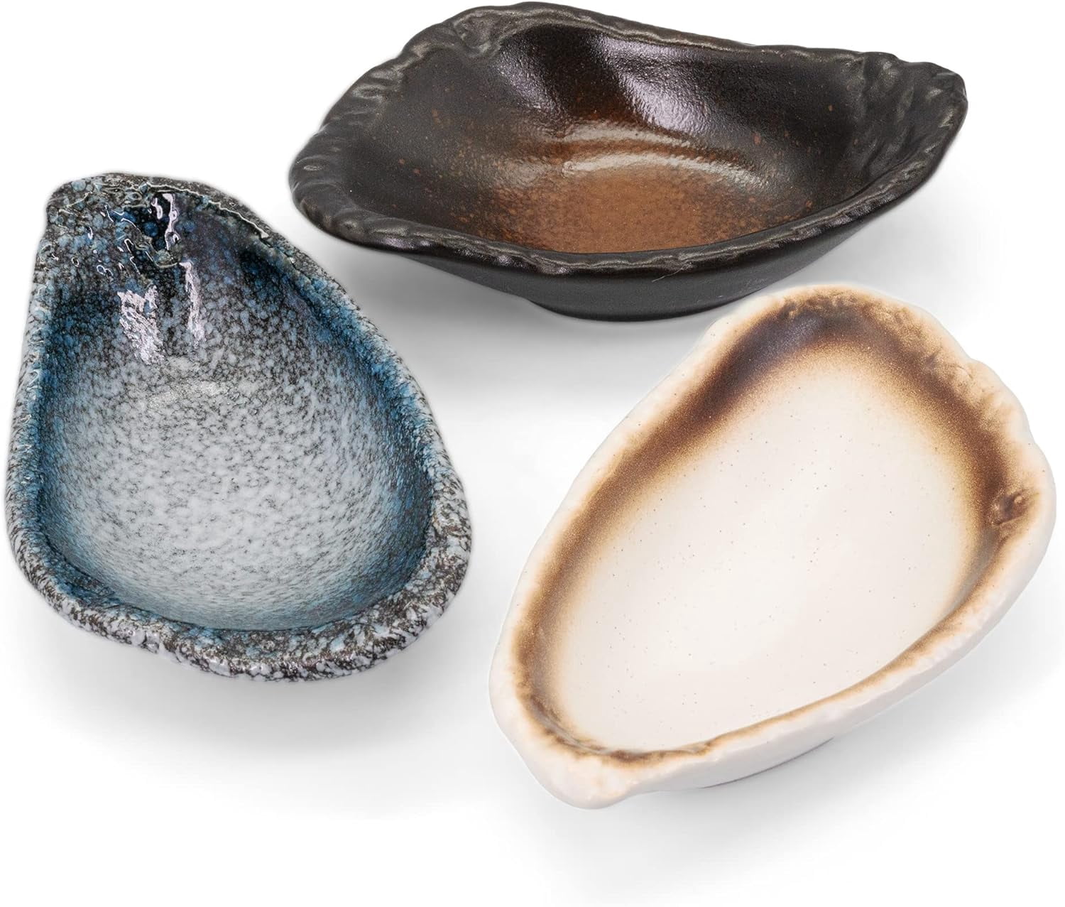 Ceramic Spoon Rest for Stove Top, 3 PCS Shell-Shaped Stable Glaze Sauce ...