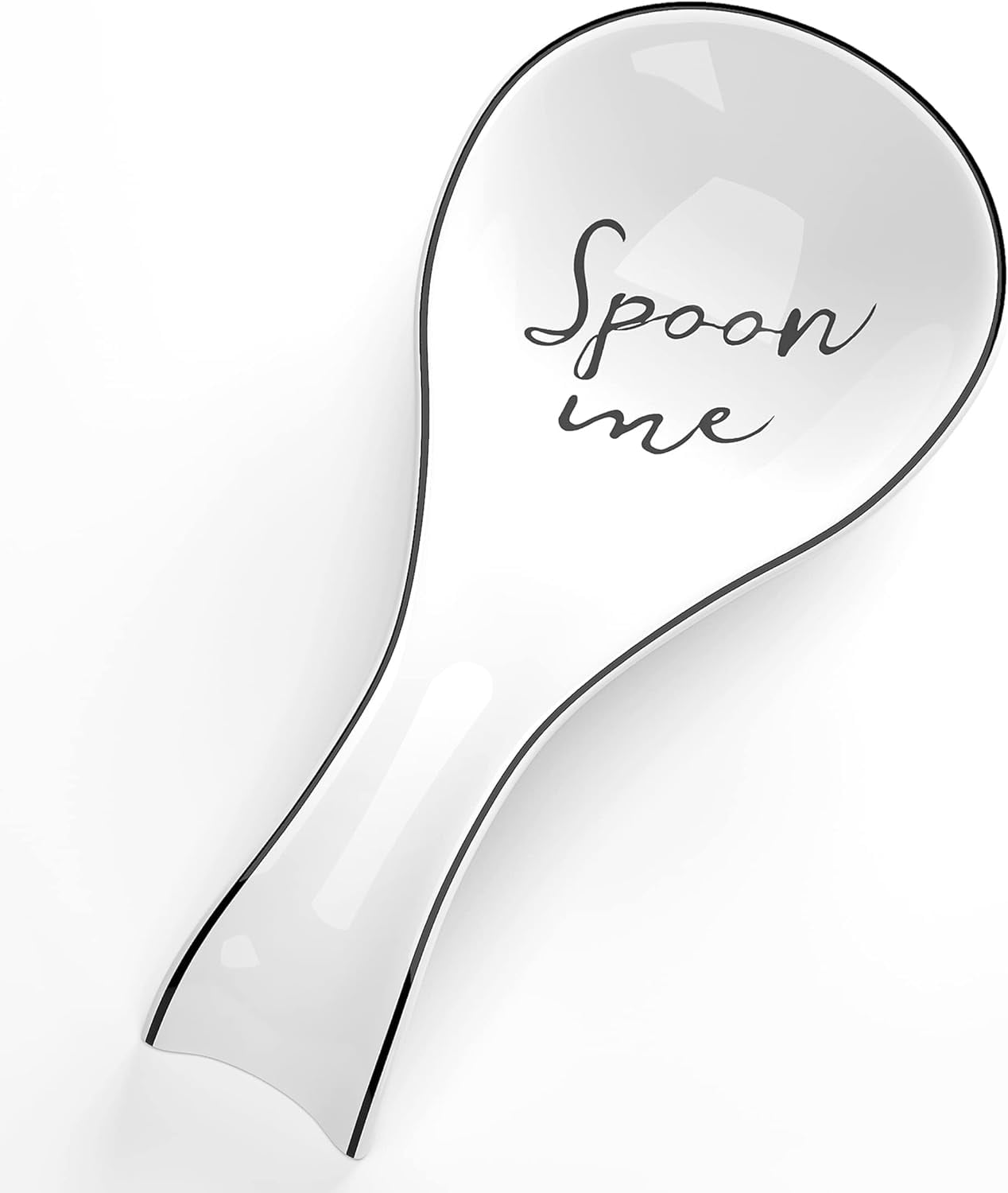 Ceramic Spoon Rest for Stove Top, Porcelain Spoon Holder, Large Utensil ...