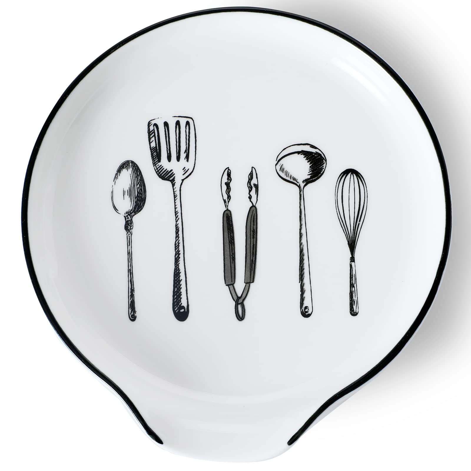 Ceramic Spoon Rest for kitchen Counter - 5 Inches Heat Resistant Spoon ...