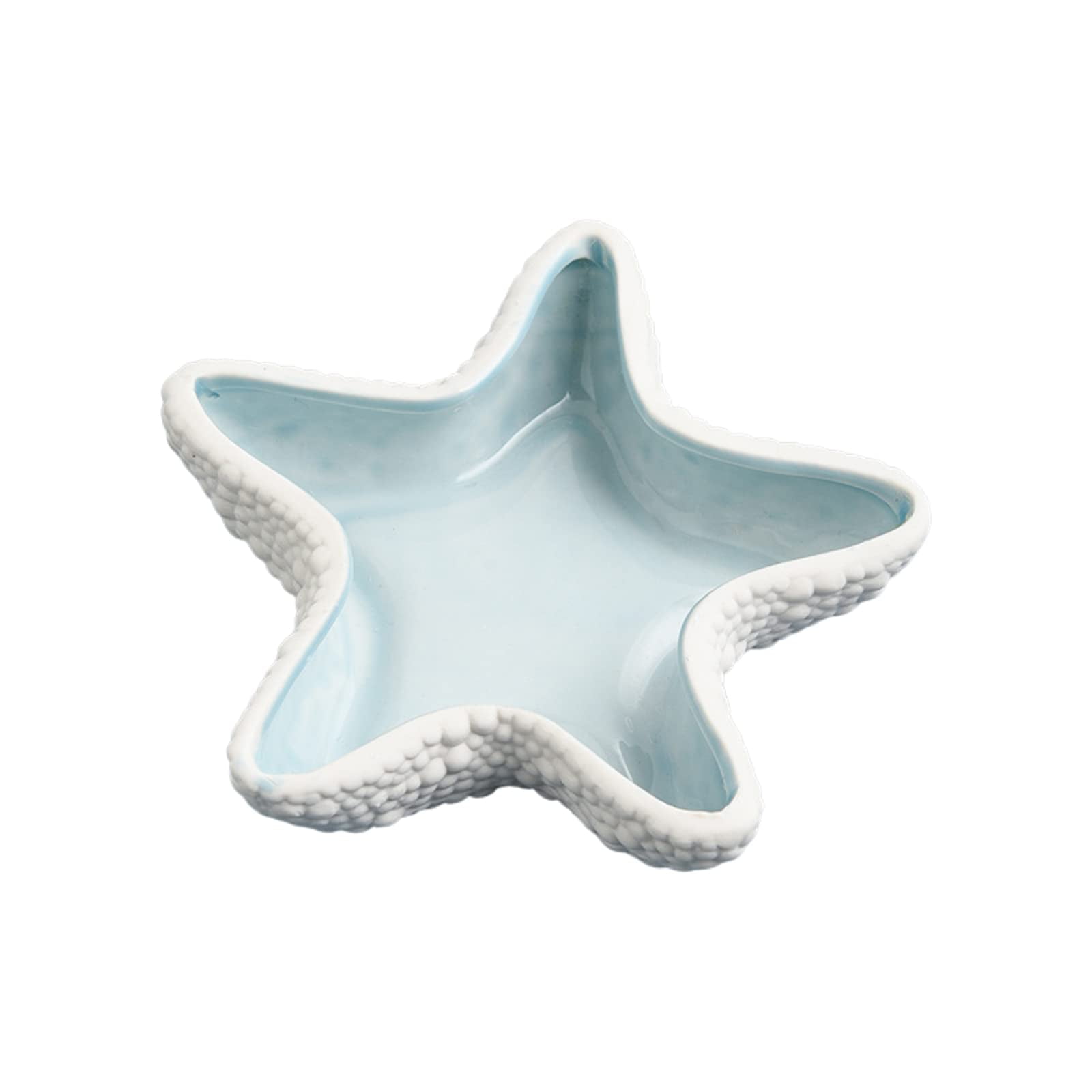 Ceramic Starfish Tray, Blue Creative Storage Bowl Trinket Holder Rings ...