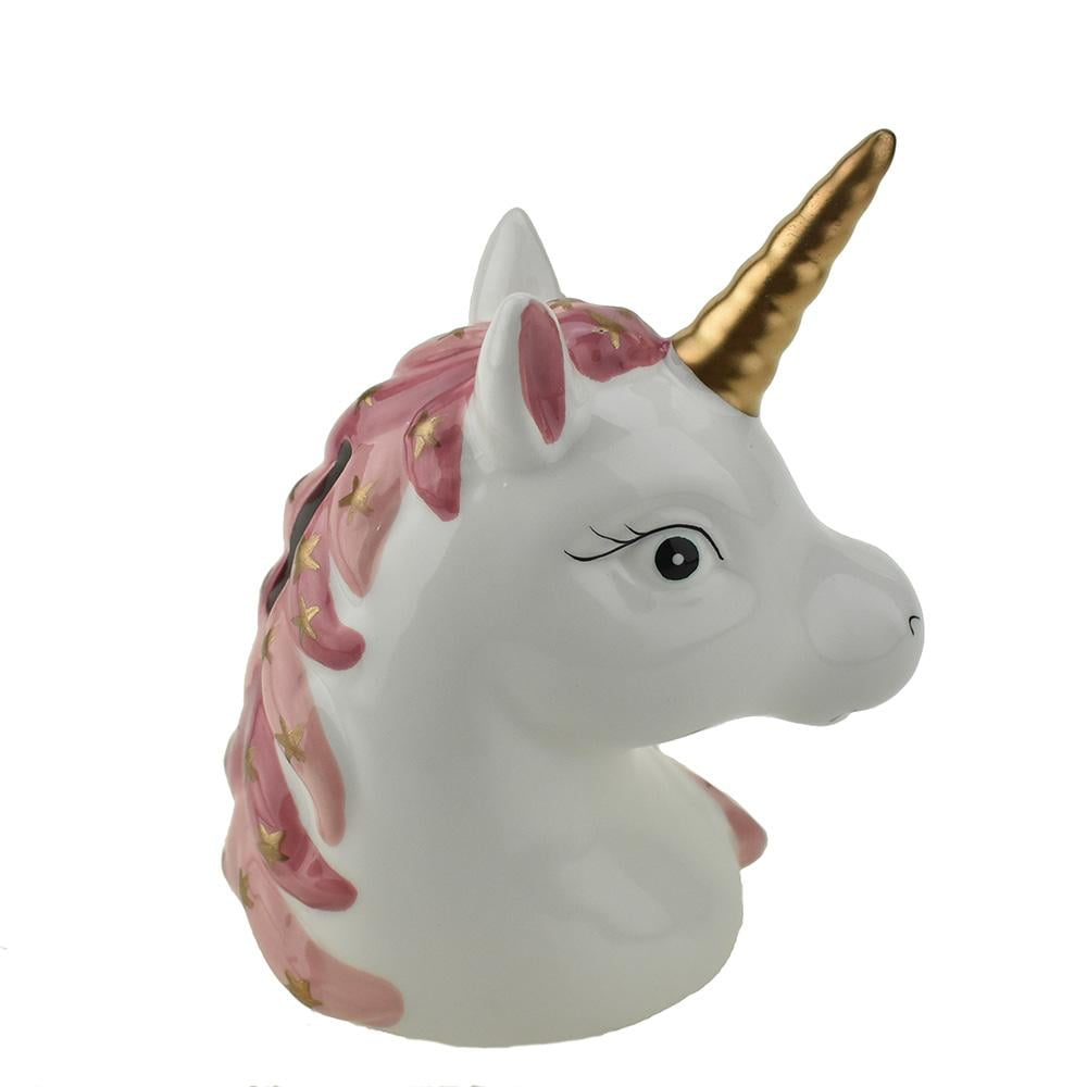 Ceramic Starry Unicorn Head Coin Bank, 6-1/2-Inch - Walmart.com