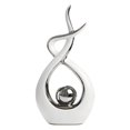 Ceramic Statue Figurine White and Silver Large Home Decor - Walmart.com