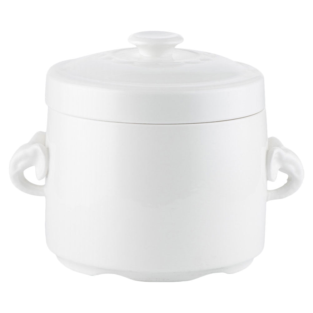 Ceramic Stew Pot With Handles And Lid, Small Steam Soup Bowl Stockpot ...