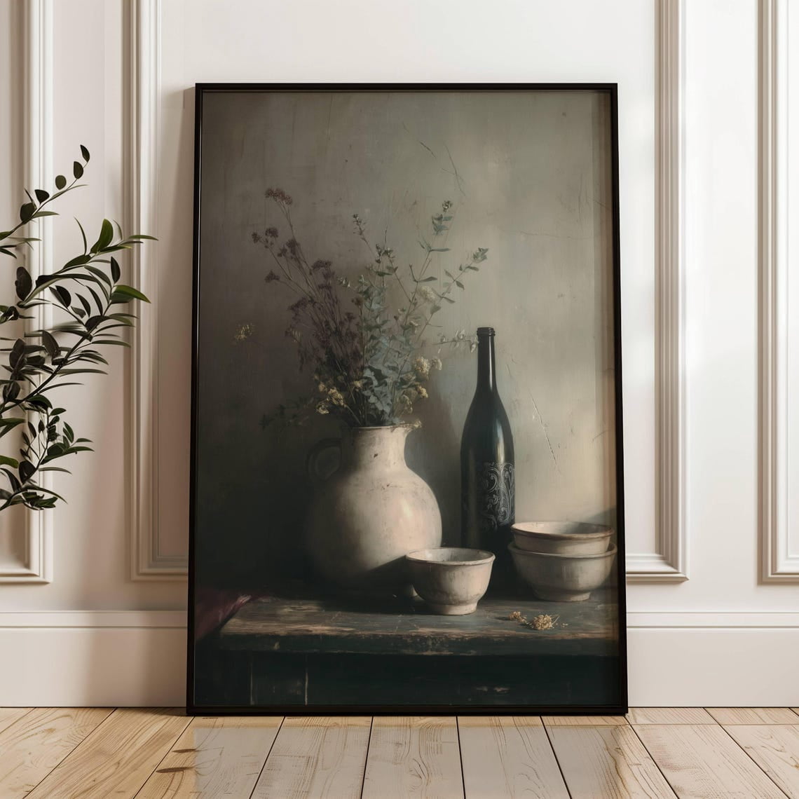 Ceramic Still Life Wildflowers Vintage Pottery Wall Decor, Unframed ...