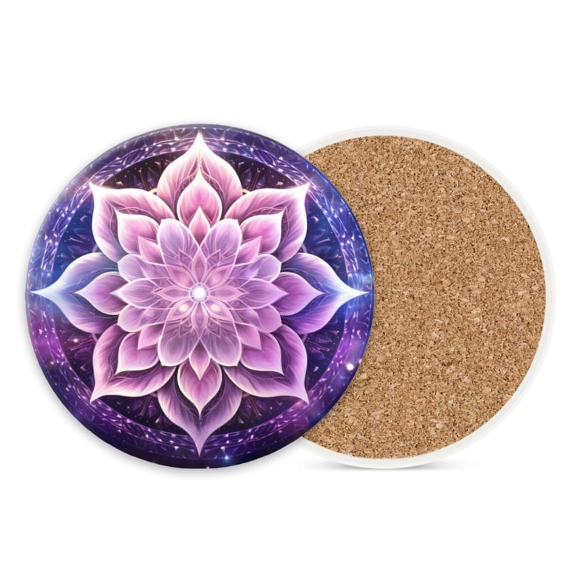 Ceramic Stone Coasters for Drinks Set of 1, Beautiful Pastel Purple ...