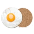 Ceramic Stone Coasters for Drinks Set of 1, Fried Soft-Boiled Eggs ...