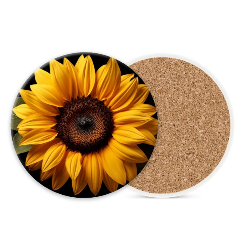 Ceramic Stone Cork Coasters for Drinks Tableware, Golden Shiny ...