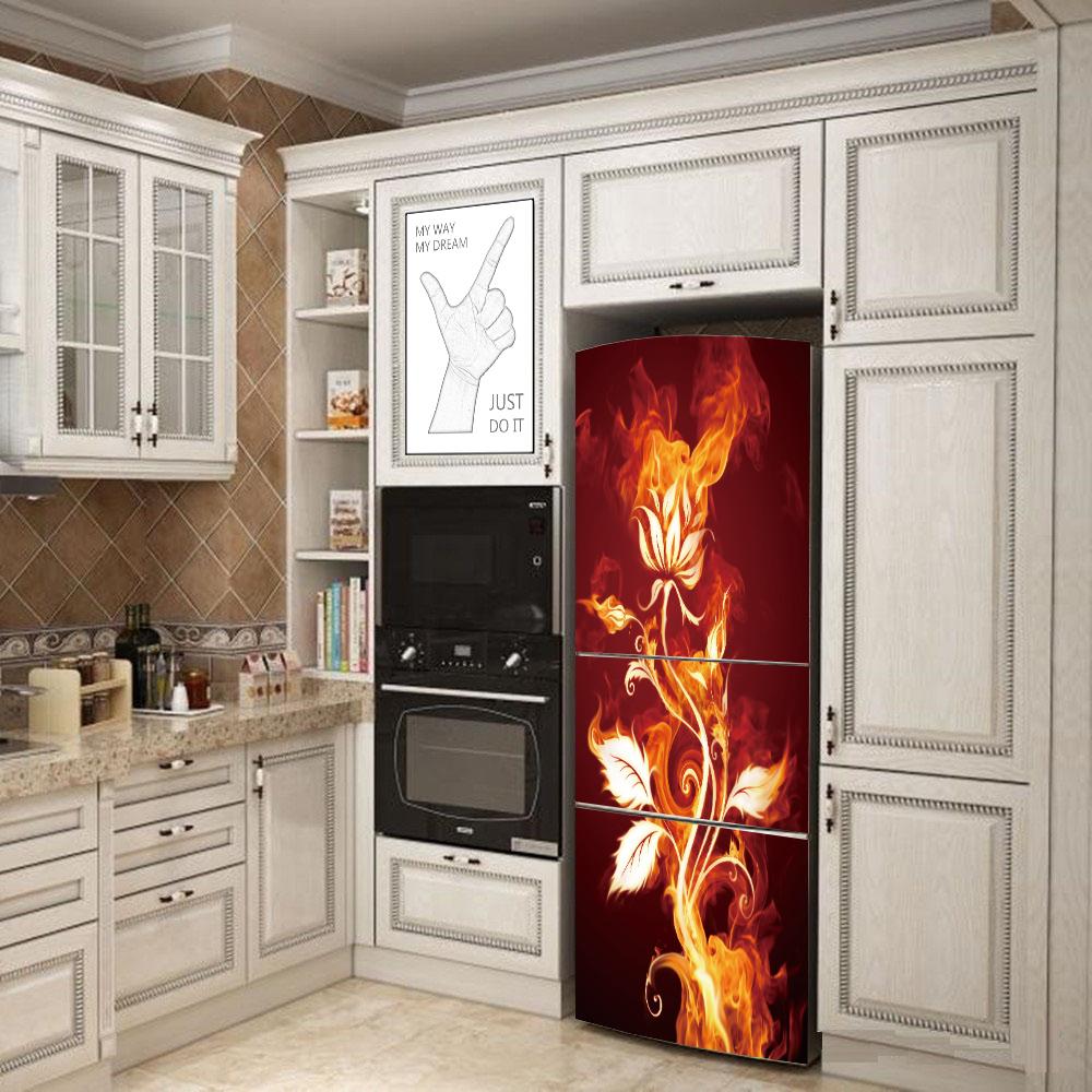 Ceramic Stone Ink Grain Marble Fridge Door Covering Full Film Wall ...