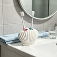 Ceramic Style Shell Toothbrush Holder, Marine Themed Appearance, No ...