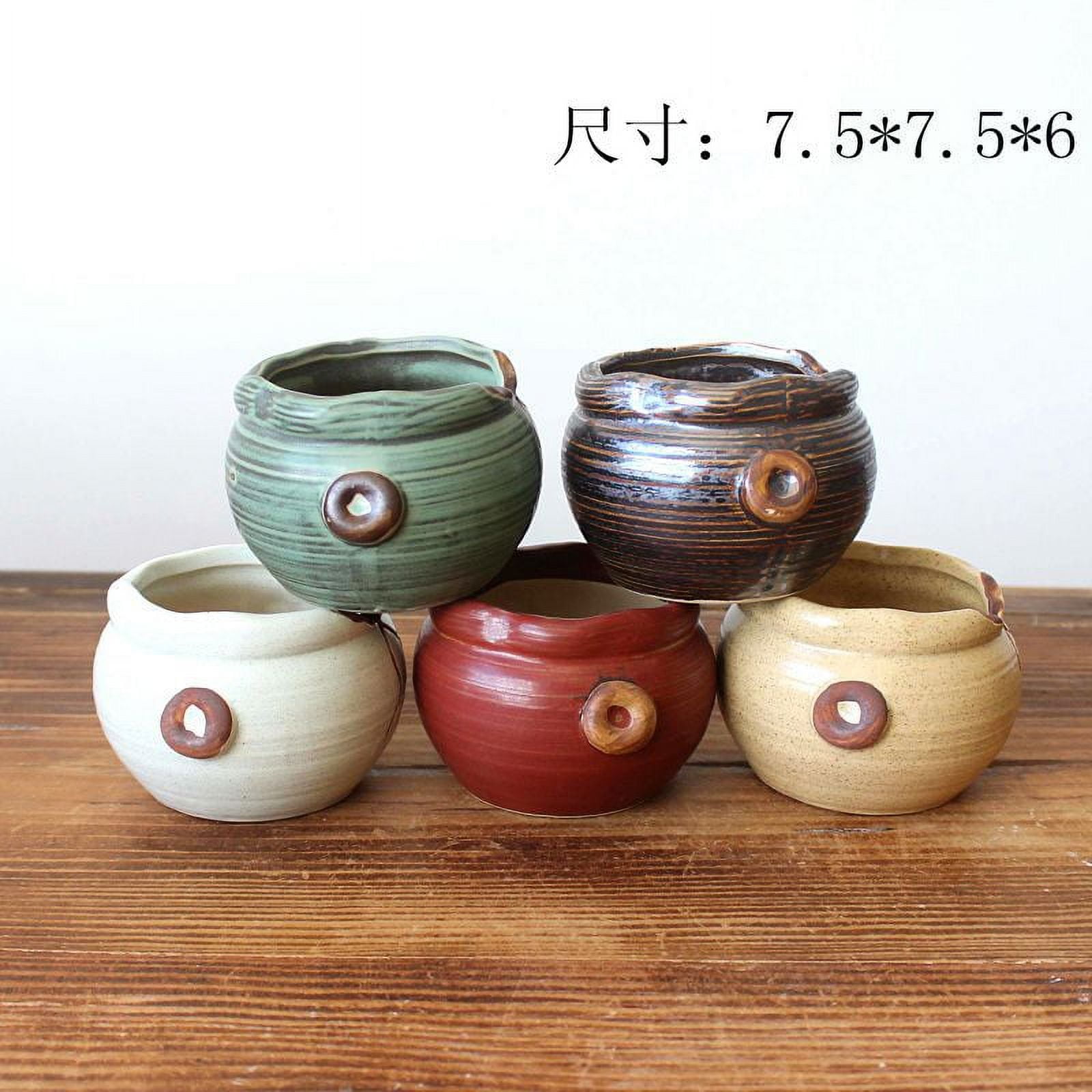 Ceramic Succulent Mini Planters - Thumb Pot Style - Walmart.com