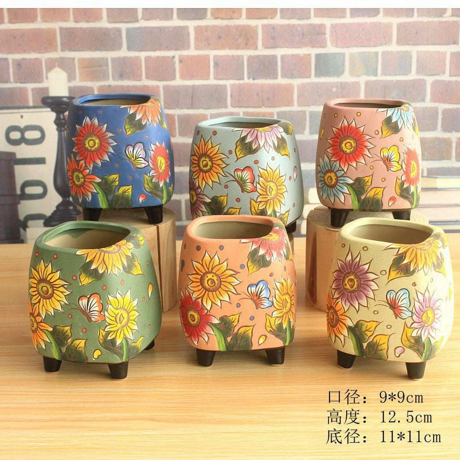 Ceramic Succulent Old Stump Planter - Hand-Painted Ceramic Planter ...