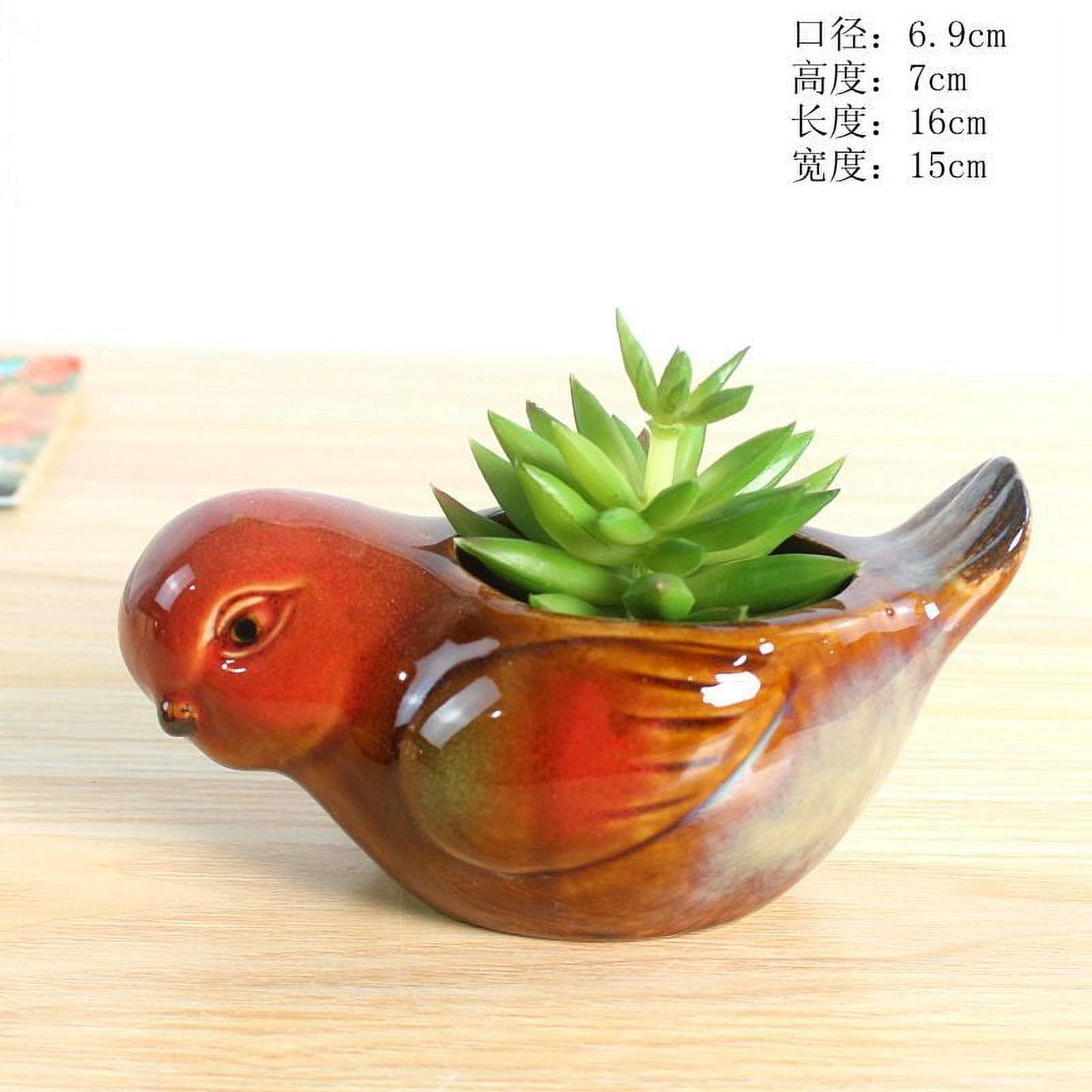 Ceramic Succulent Planter with Kiln-fired Glaze - Animal-themed ...