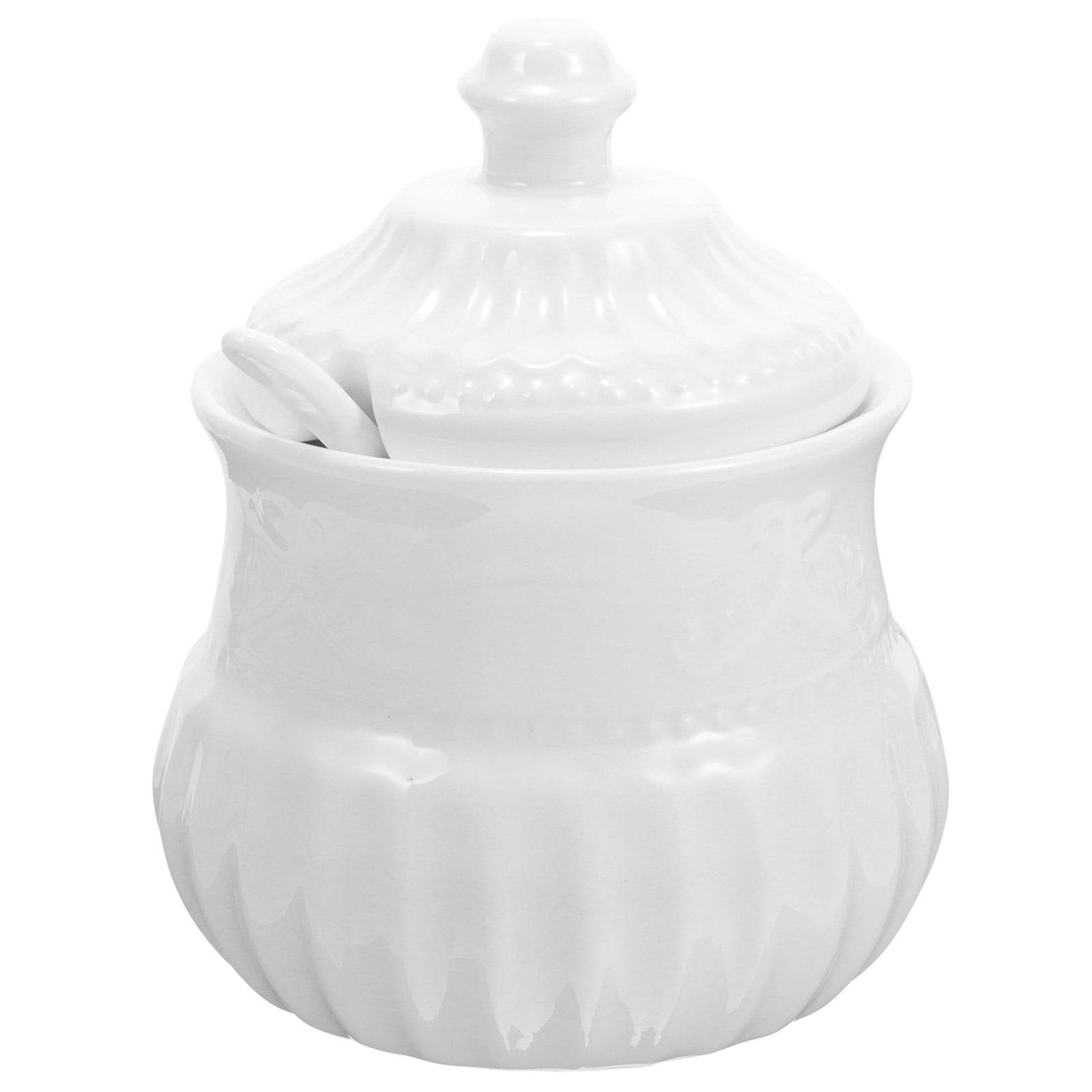 Ceramic Sugar Bowl with Condiment Pot Candy Jars Sugar Bowls with Lids ...