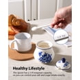 Ceramic Sugar Bowl with Lid and Spoon, 11Oz Sugar Container for Coffee ...