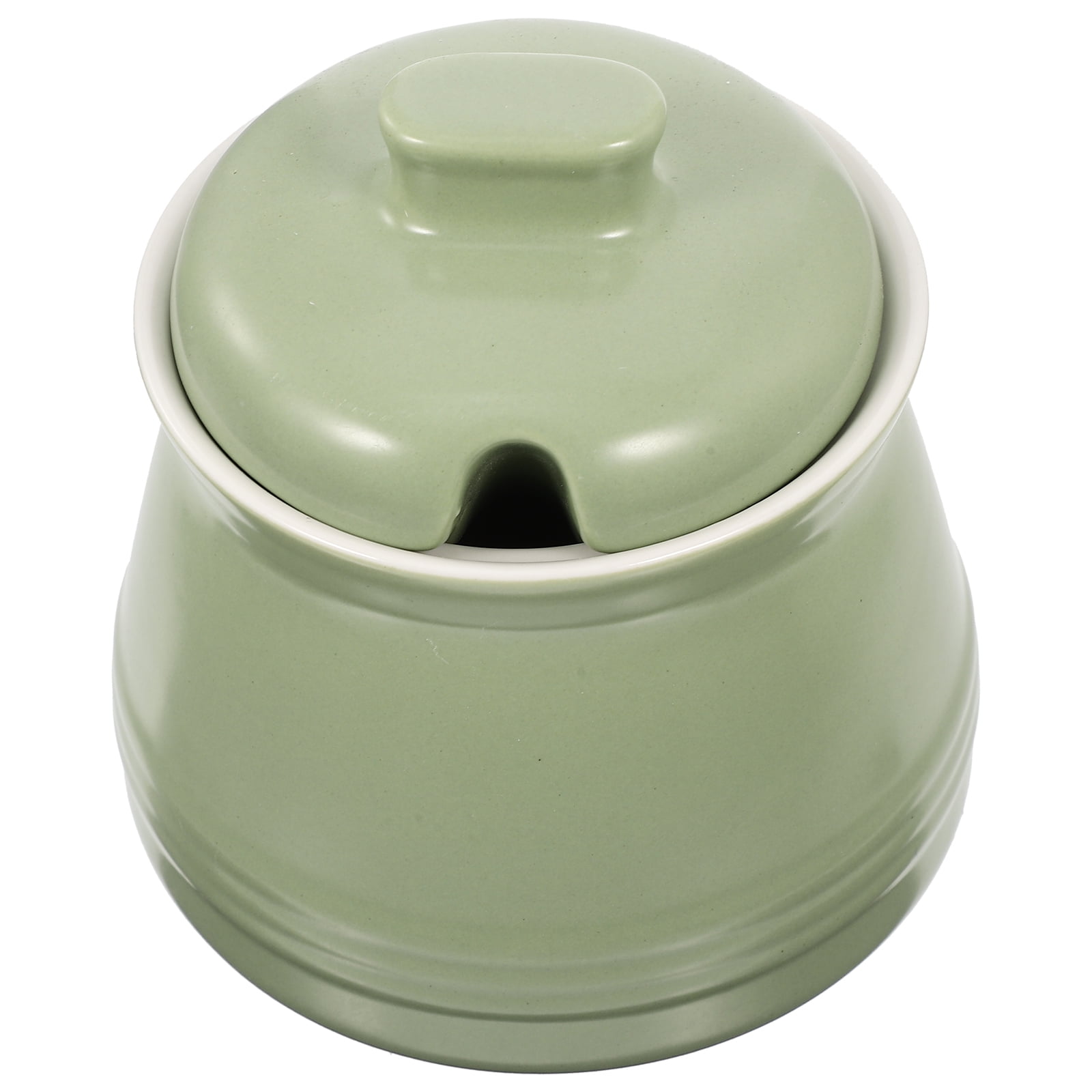 Ceramic Sugar Shaker Salt Container Condiment Containers with Lids Lard ...