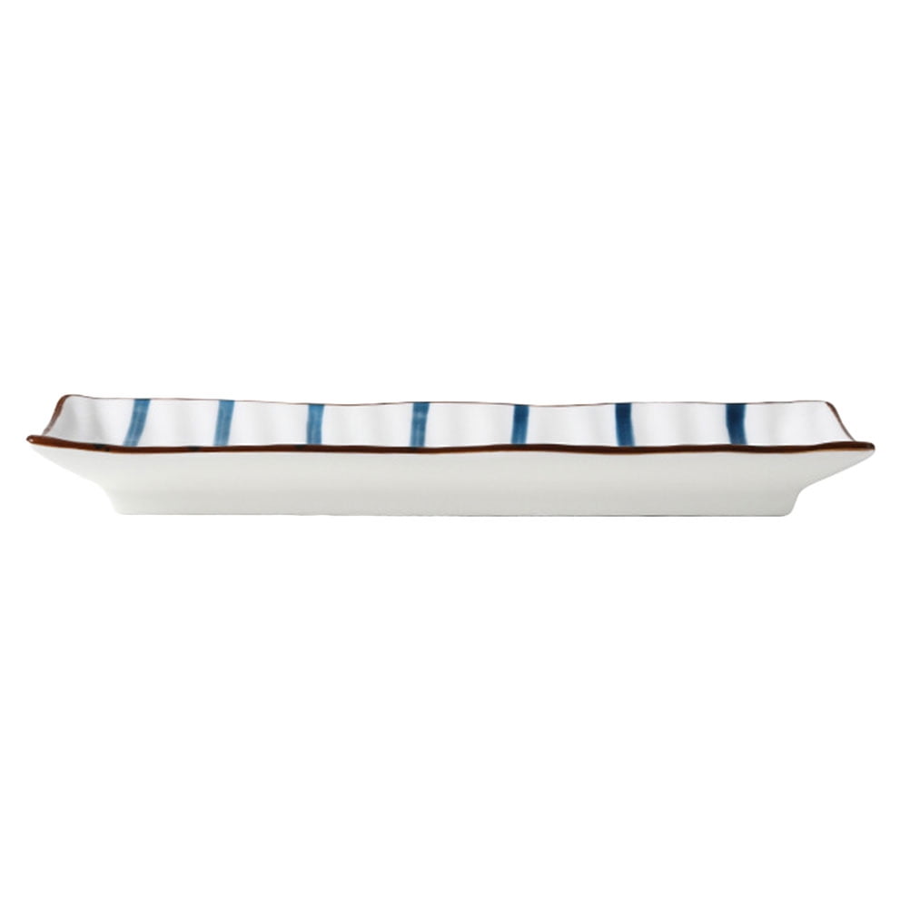 Ceramic Sushi Serving Tray Plate: Japanese Style Porcelain Sushi Dish ...