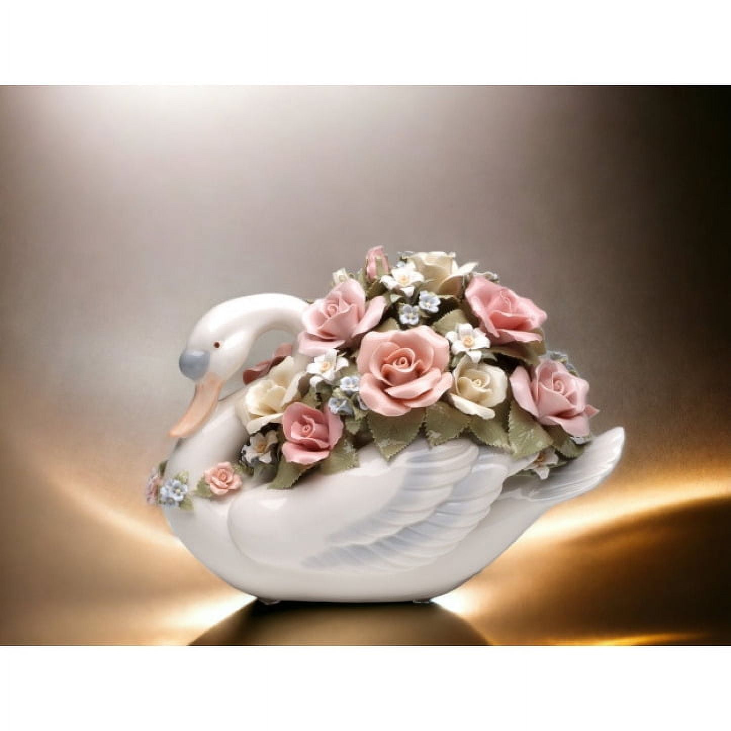 Ceramic Swan Music Box Flowers Large 10.38in Wedding - Walmart.com