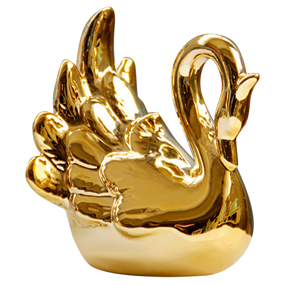 Ceramic Swan Statue Swan Sculpture Decor Swan Table Decorations Elegant ...