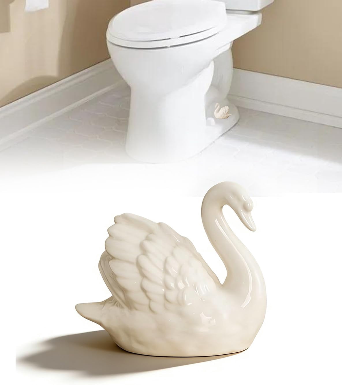 Ceramic Swan Toilet Bolt Covers – Decorative Toilet Bolt Caps for ...