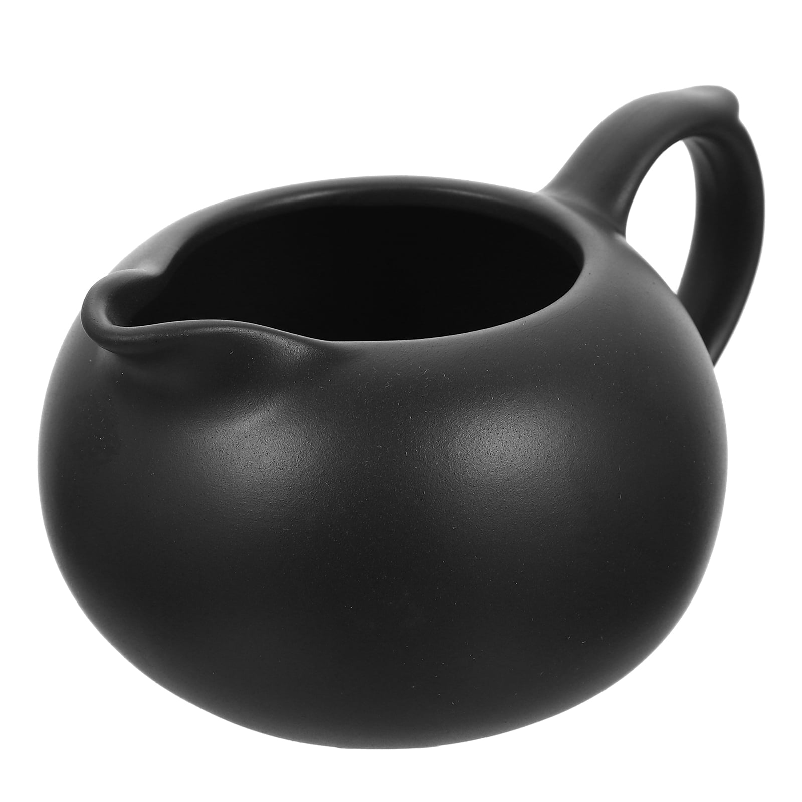 Ceramic Syrup Pitcher Milk Coffee Creamer Gravy Boat with Ladle Small ...