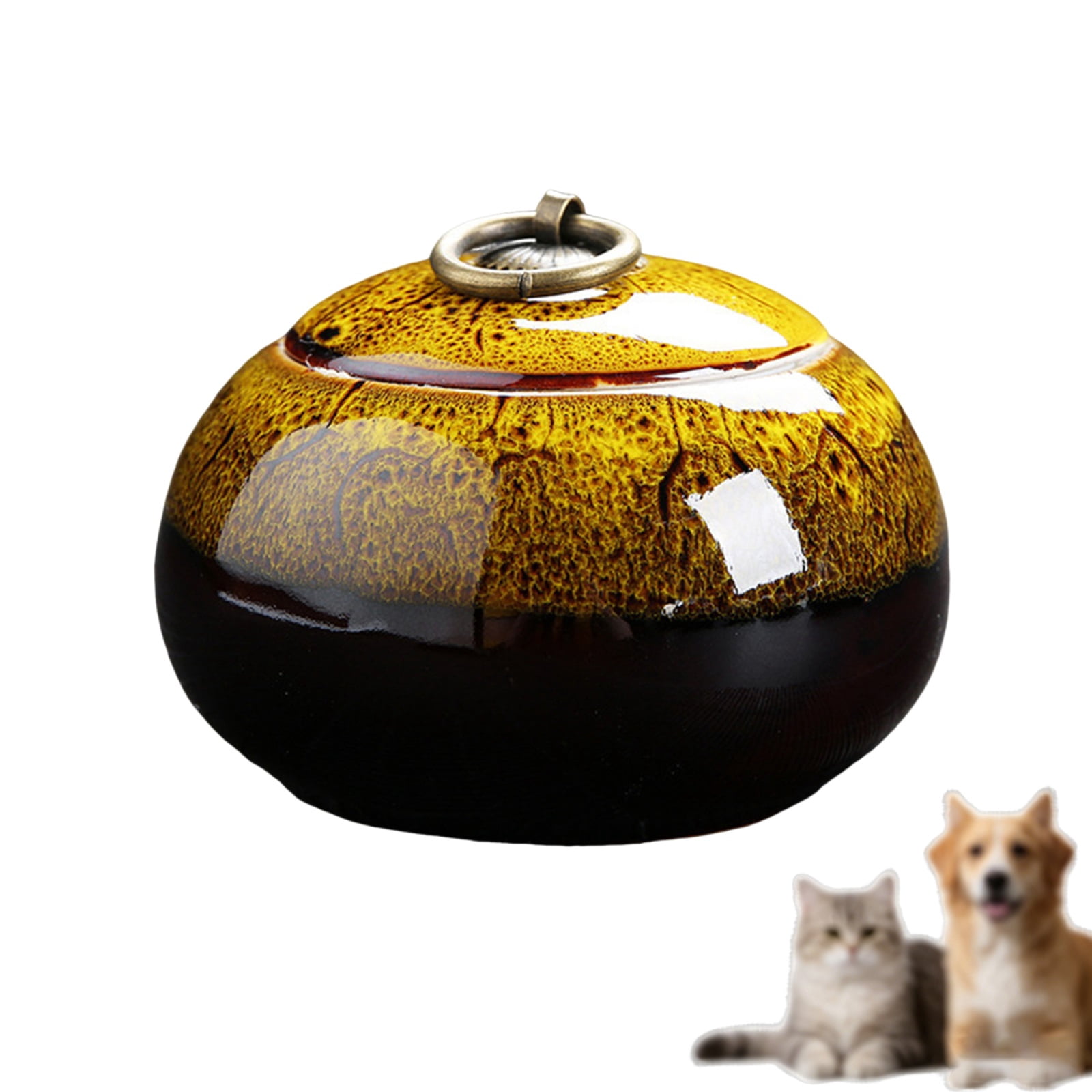 Ceramic Tea Caddy with Lid 4.06In Airtight Storage Jar for Loose Tea ...