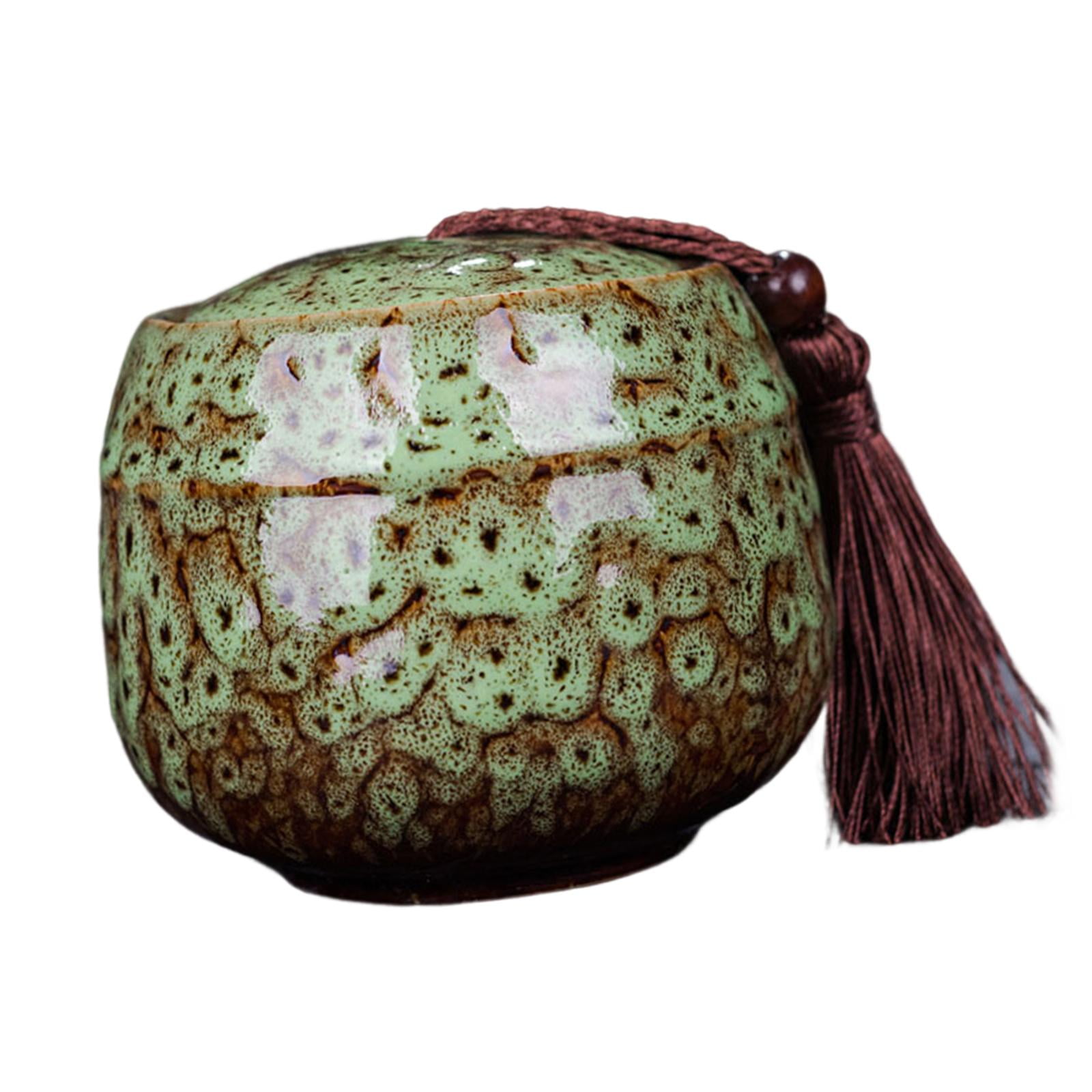 Ceramic Tea Canister Porcelain Ginger Jar with Lids Food Containers ...