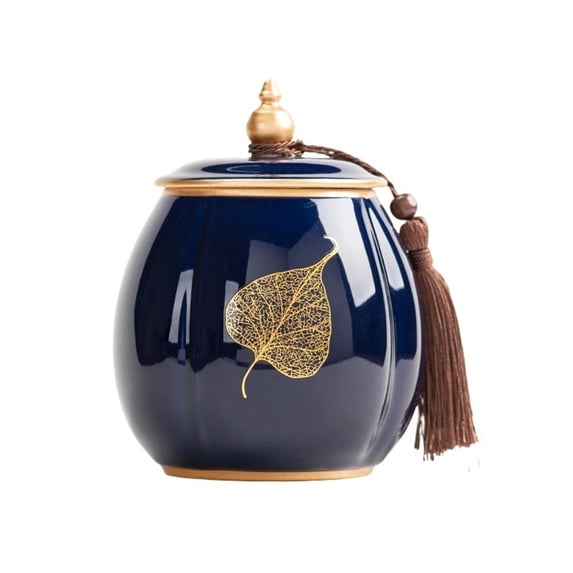Ceramic Tea Canister With Sealed Lid And Tassel Beautiful Tea Coffee ...