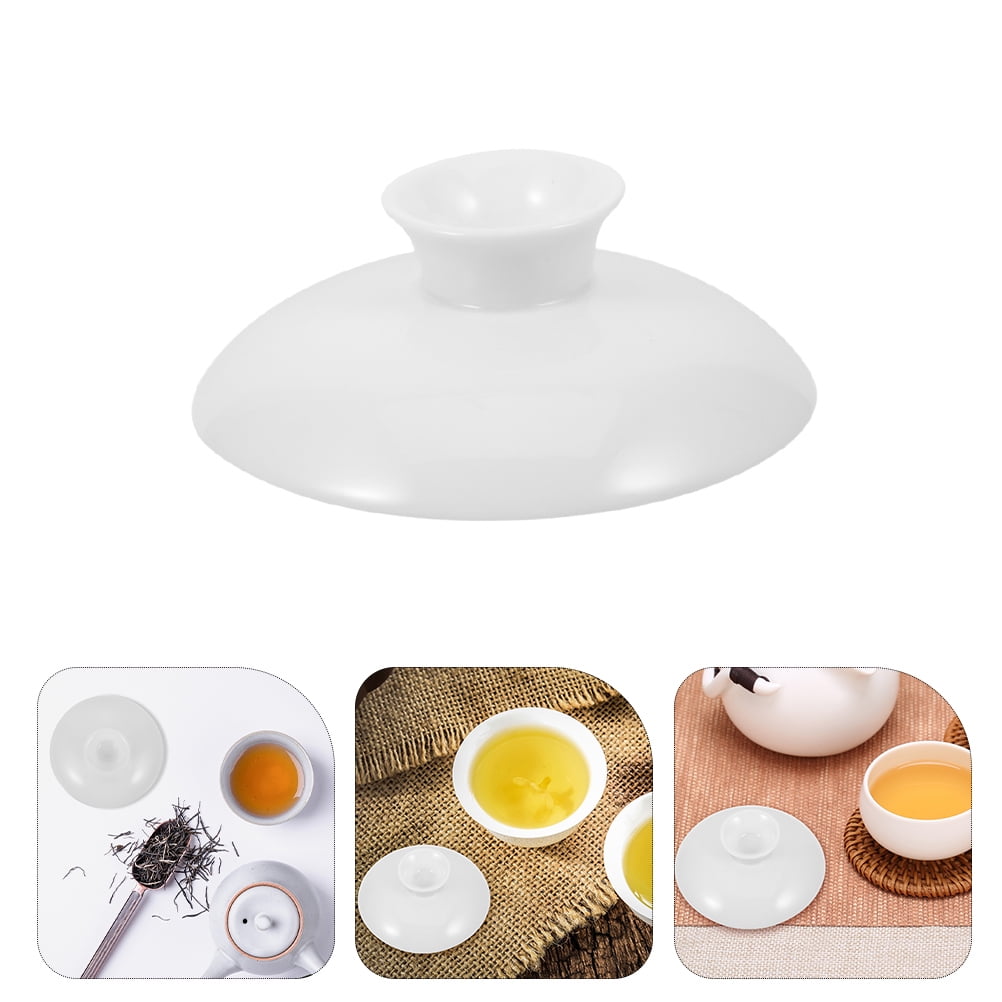 Ceramic Tea Cup Lid Teacup Replacement Cover Cup Covers Teapot Themed ...