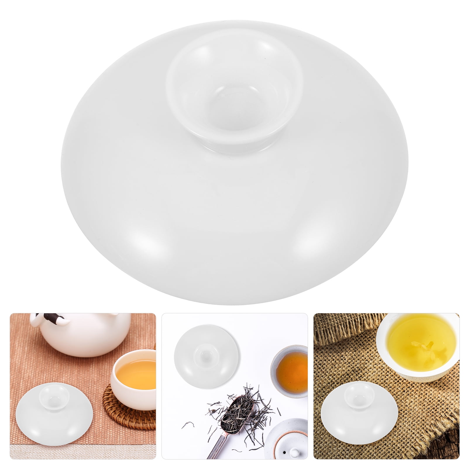 Ceramic Tea Cup Lid Universal Ceramic Teapot Lid Polished Tea Ware Lid ...