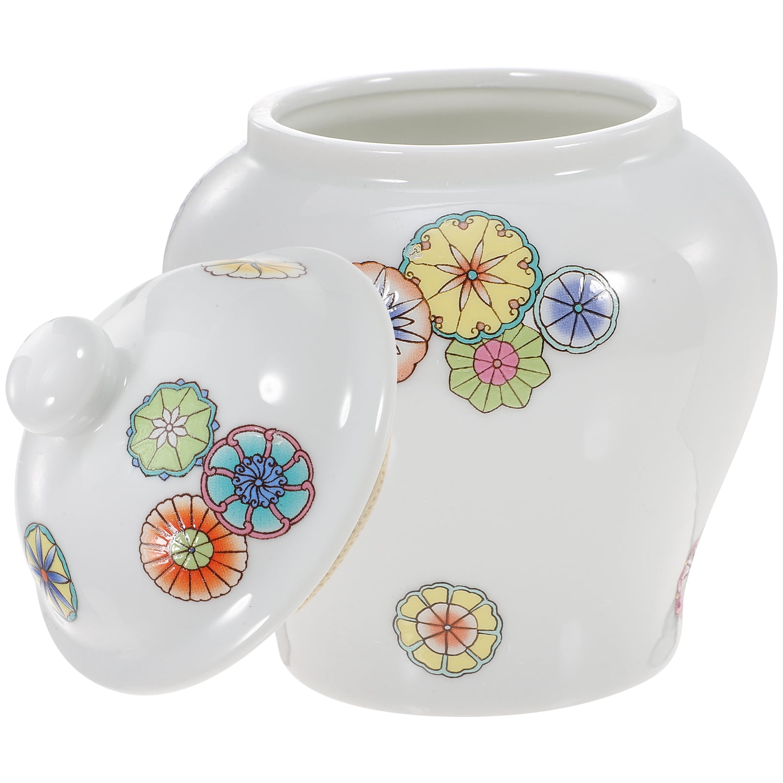 HOMEMAXS Ceramic Storage Jar for Tea and Coffee with Lid, White ...