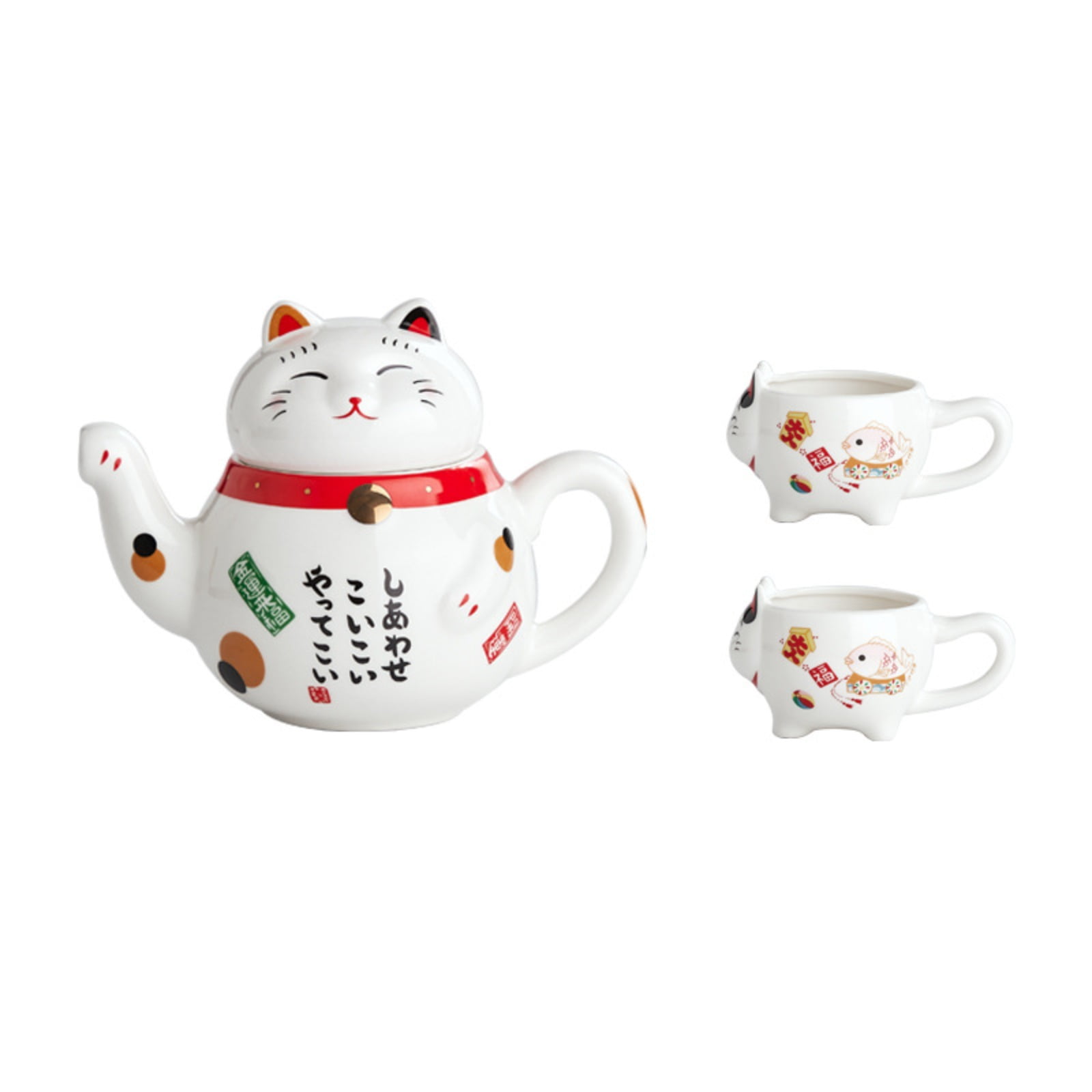 Ceramic Tea Pot Japanese Hand Gift Filter Tea Set with One Pot and Two ...