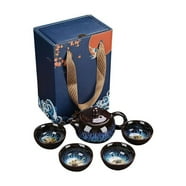 Kendal 27oz Glass Teapot with Removable Infuser, Tea Warmer, and 6 Cups ...