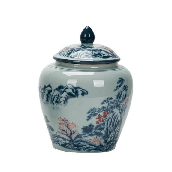 Ceramic Tea Storage Jar, With Lid, Waterproof Ceramic Can, Household ...