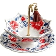 Ceramic Tea Strainer Rotating Fine Mesh Blue White Porcelain for Kung ...