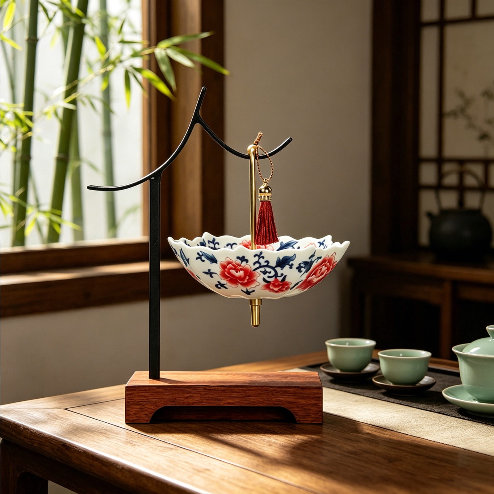 Ceramic Tea Strainer with Fine Mesh Filter, Umbrella Shape Tea Leaf ...