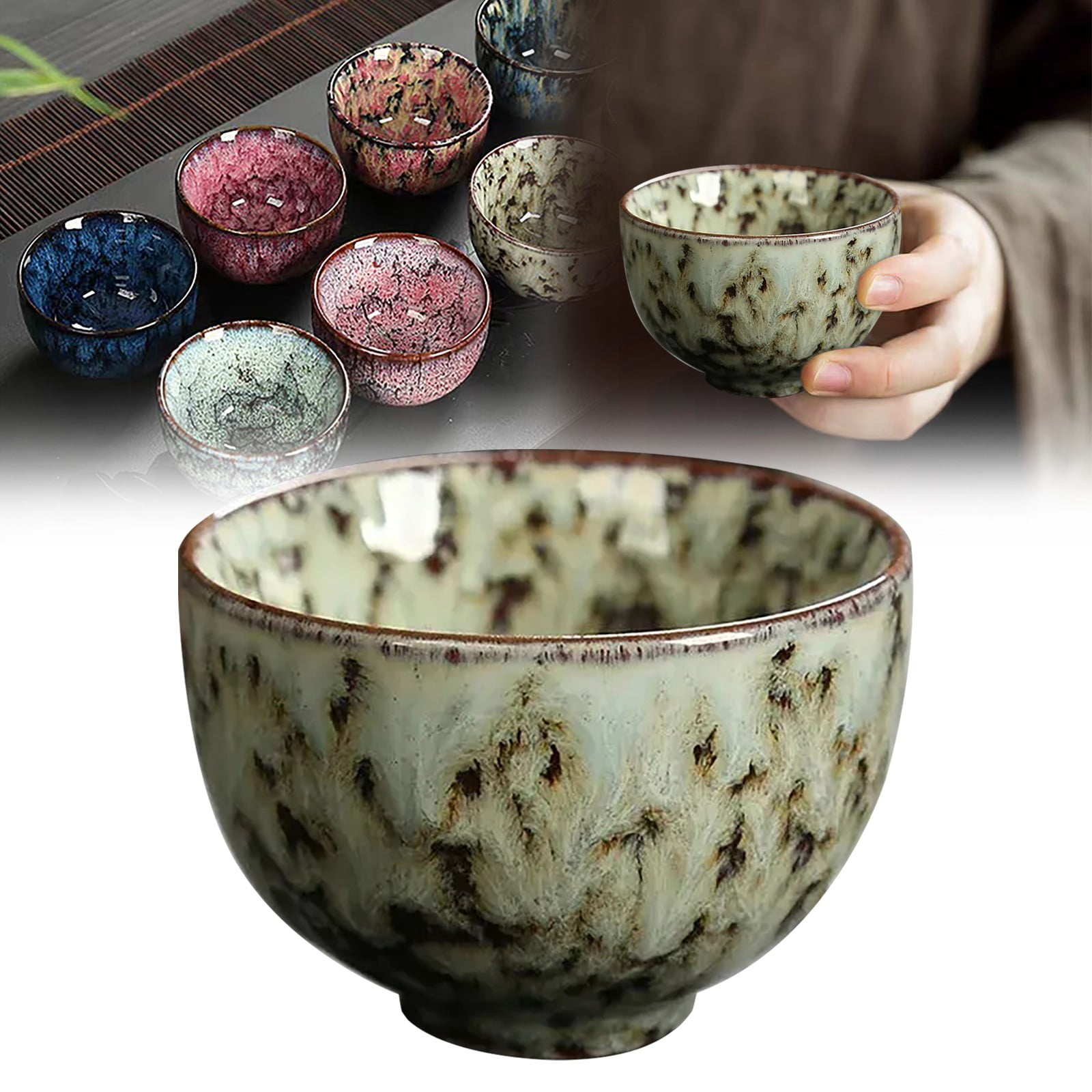 Ceramic Teacup Kiln Transformed Tianmu Glaze Tea Cup Ceramic Tea Cup ...