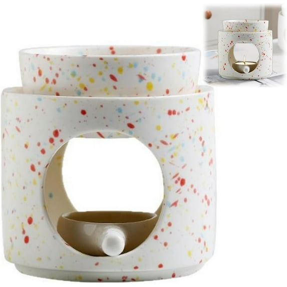Ceramic Tealight Holder,Anti Slip Oil Burner with Removable Bowl ...
