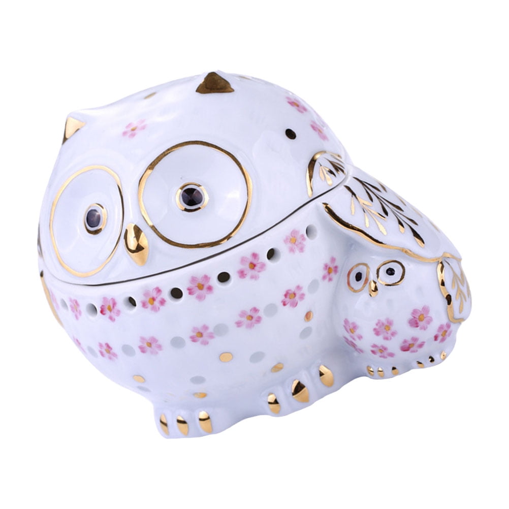 Ceramic Tealight Holder Essential Oil Burner Owl Table Decoration Aromatherapy Wax Burner Aroma ...