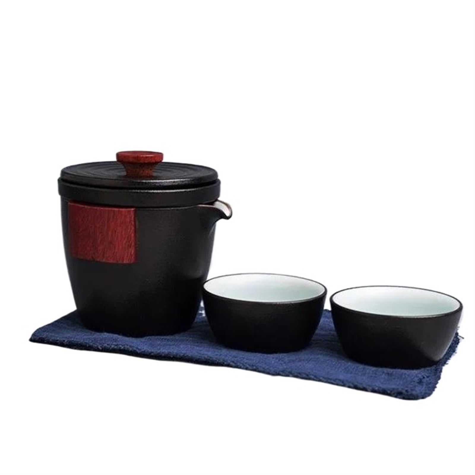 Ceramic Teapot Gaiwan With 2 Cups A Tea Sets Portable Travel Tea Set ...