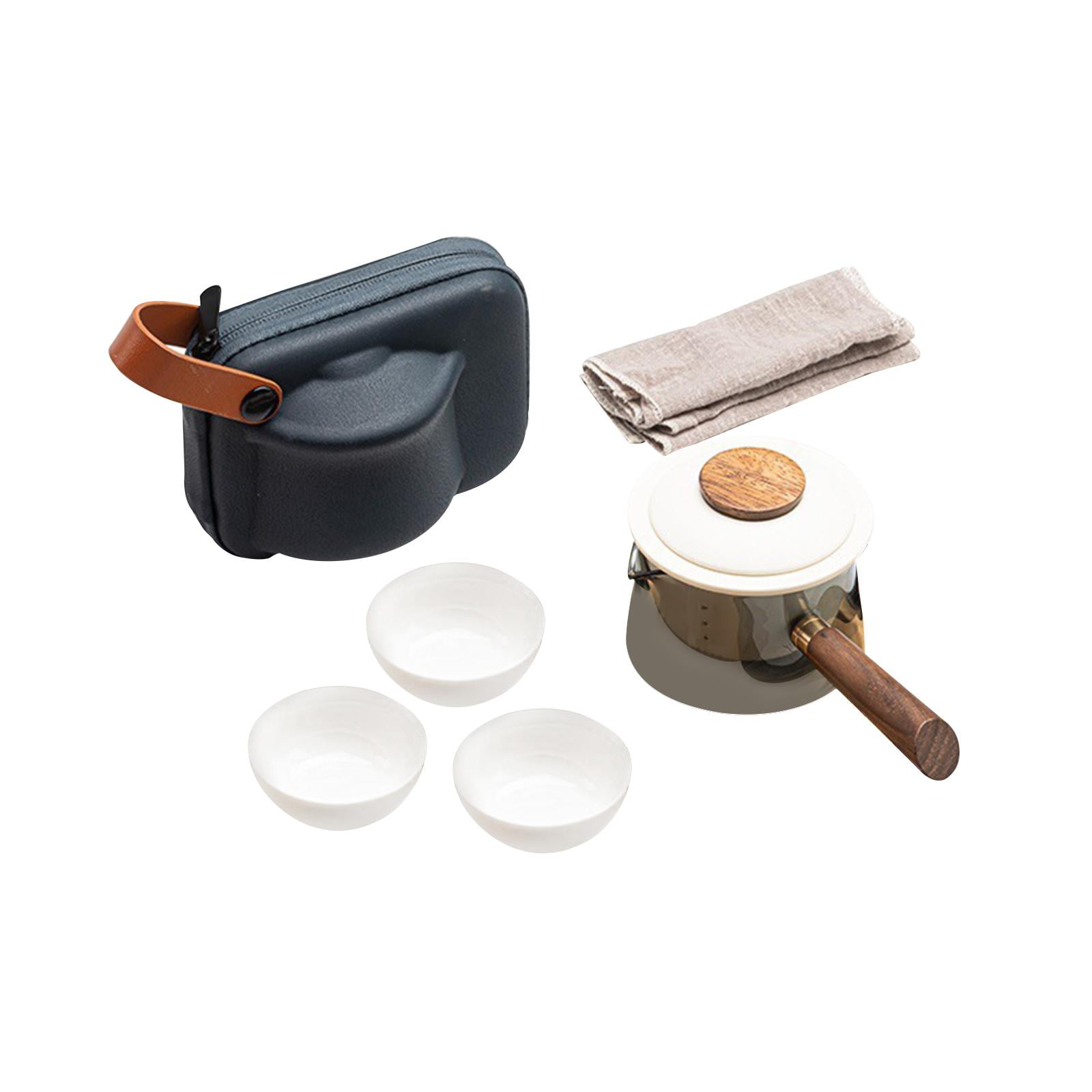 Ceramic Teapot Set Chinese Kung Fu Teapot Handmade Carrying Case ...