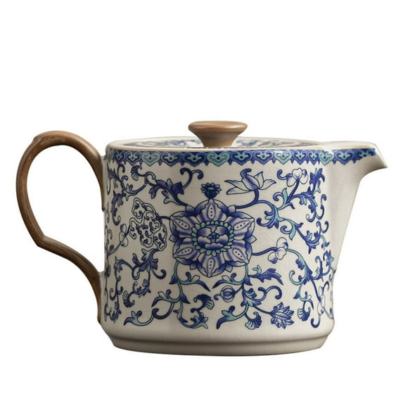 Ceramic Teapot, Tea Maker with Anti-Scale Handle Portable Side Handle ...