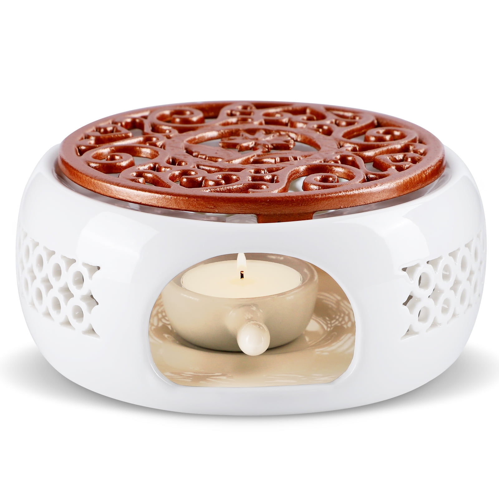 Ceramic Teapot Warmer, Tealight Warmer, Coffee Tea Warmer for Glass ...