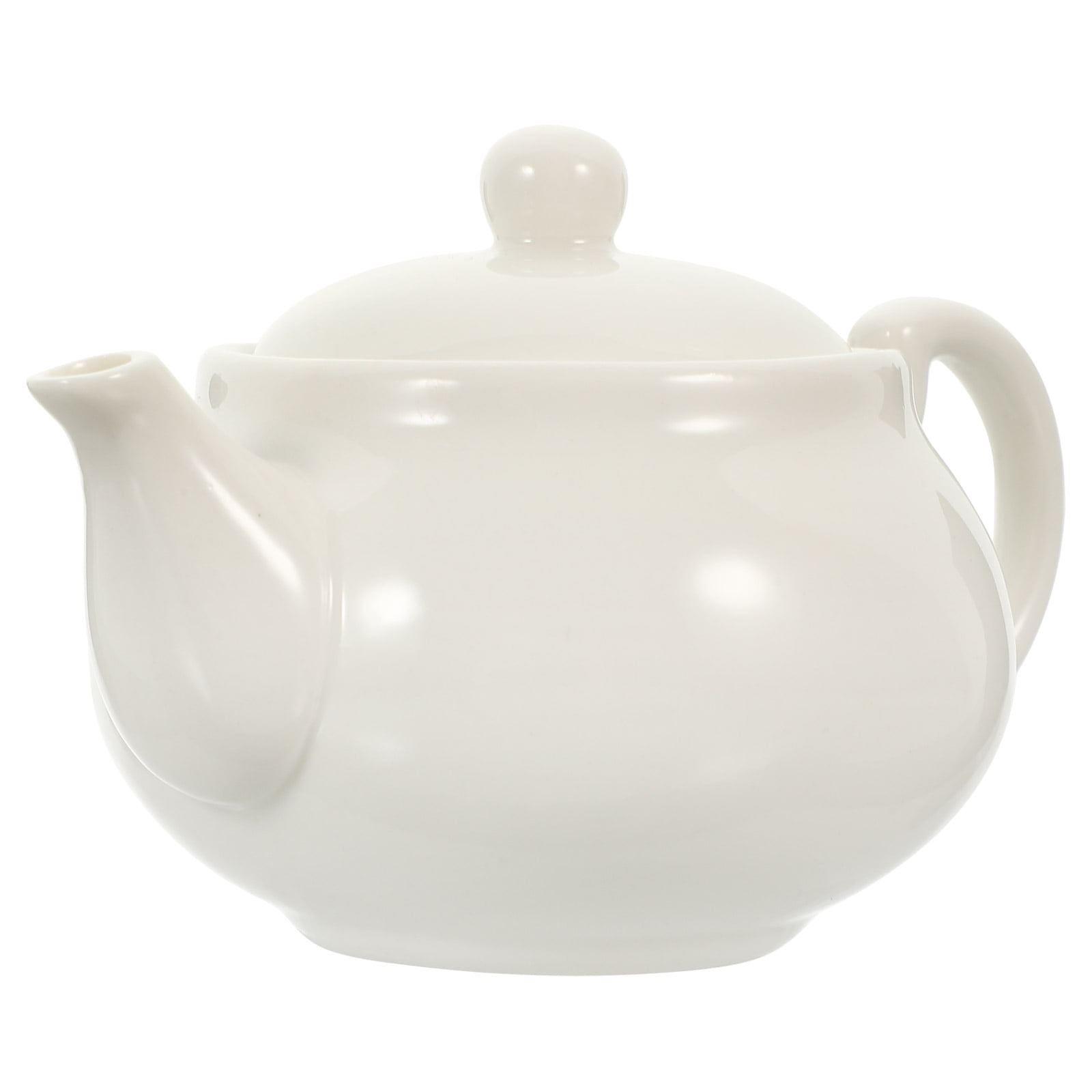 White Porcelain Tea Set Ceramic Teapot Teakettle Teaware Compact ...