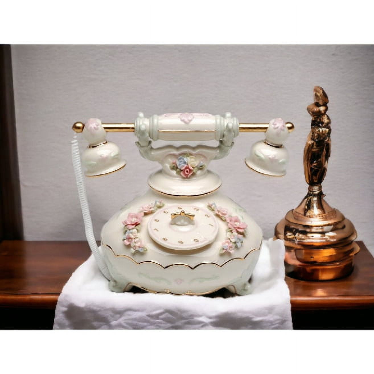 Ceramic Telephone Music Box 6.25" Vintage or Her - Walmart.com
