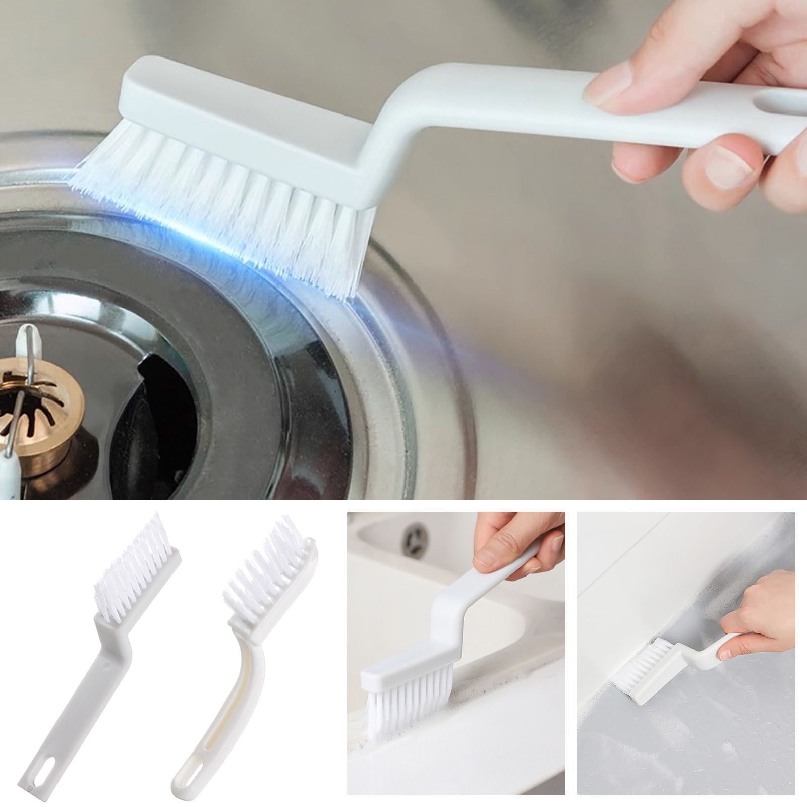 Ceramic Tile Bathroom Brush Set - Multi-Functional Hard Bristle ...