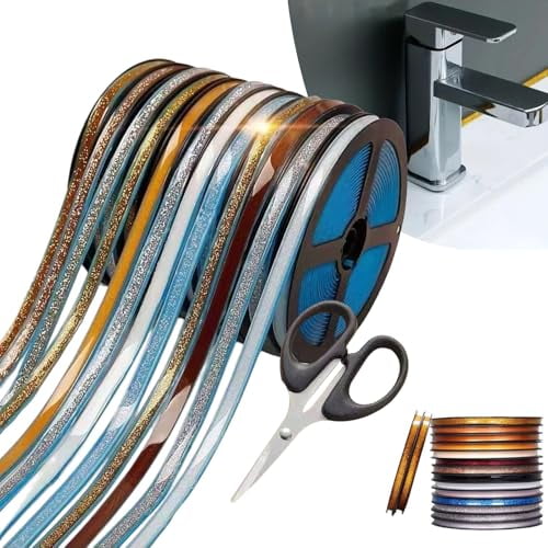 Ceramic Tile Gap Tape, Peel Stick Self-Adhesive Caulk Tape Strip ...