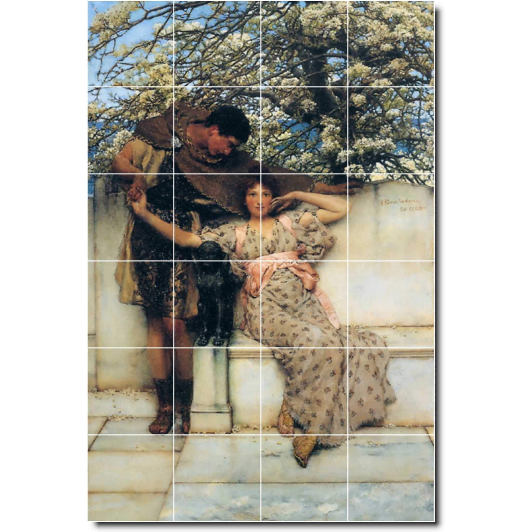 Ceramic Tile Mural-Lawrence Alma-Tadema Men Women Painting 40. 17" w x ...