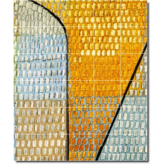 Ceramic Tile Mural-Paul Klee Abstract Custom Tile Mural 17. 60" w x 72 ...